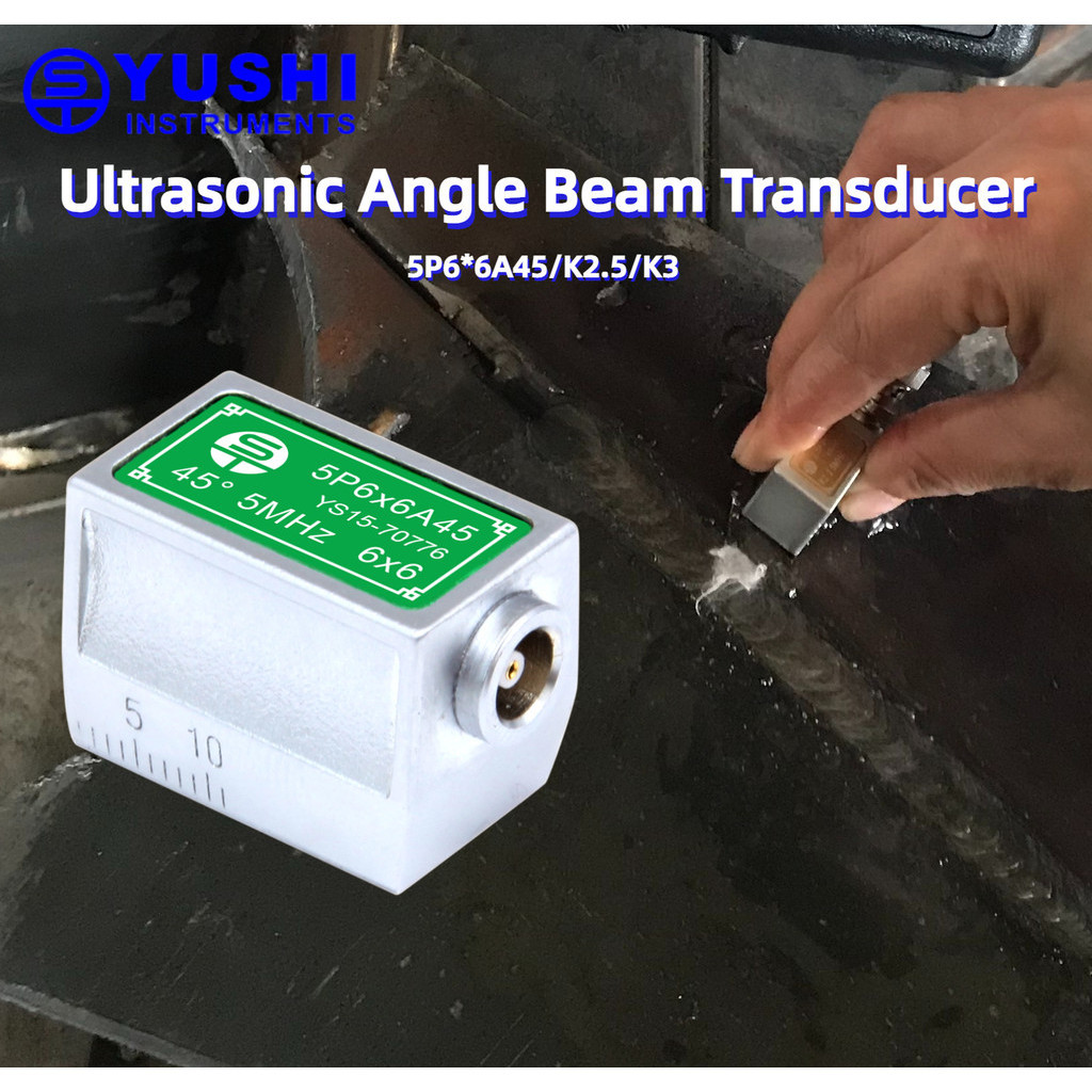 YUSHI 5MHz 6*6 Ultrasonic Angle Beam Transducers for Ultrasonic Flaw ...
