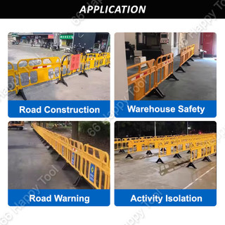 1.6M Safety Barricade Plastic Road Barrier New Material Penghadang ...