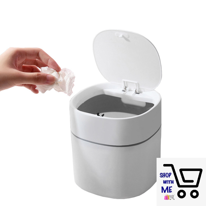 Mini Dustbin Desktop Trash Bin Waste Basket Rubbish Bin Trash Can ...