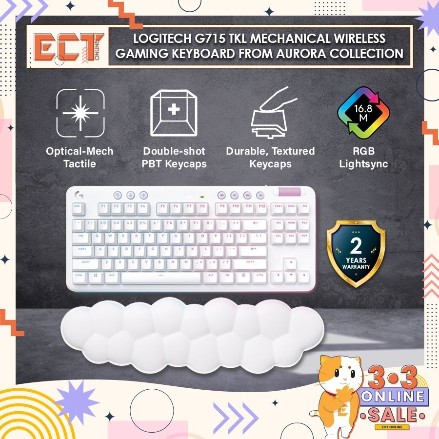 Logitech G715 TKL Mechanical Wireless Gaming Keyboard from Aurora ...