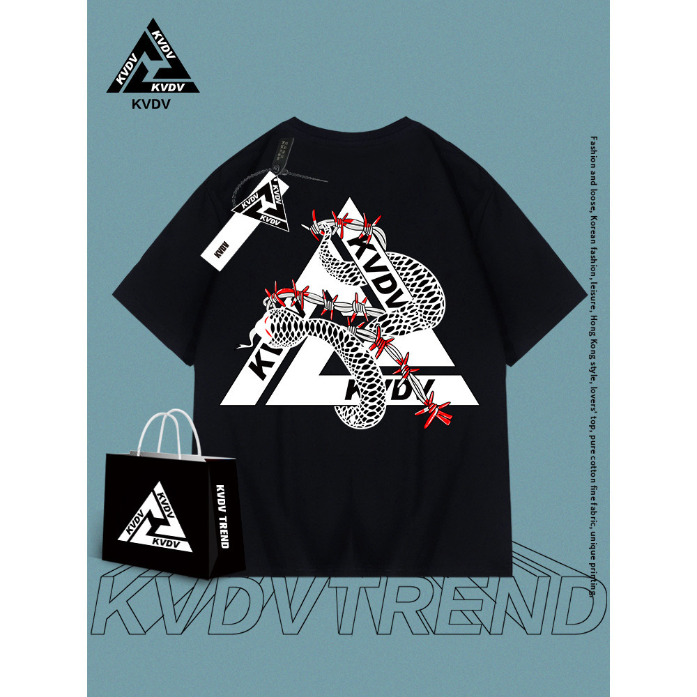 Design Tide Brand T-shirts with short sleeves and triangle pythons ...