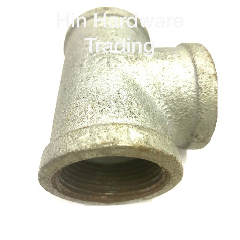 15mm ( 1/2" ) ~ 50mm (2") Galvanized Iron ( GI ) Pipe Fitting Equal Tee | Shopee Malaysia