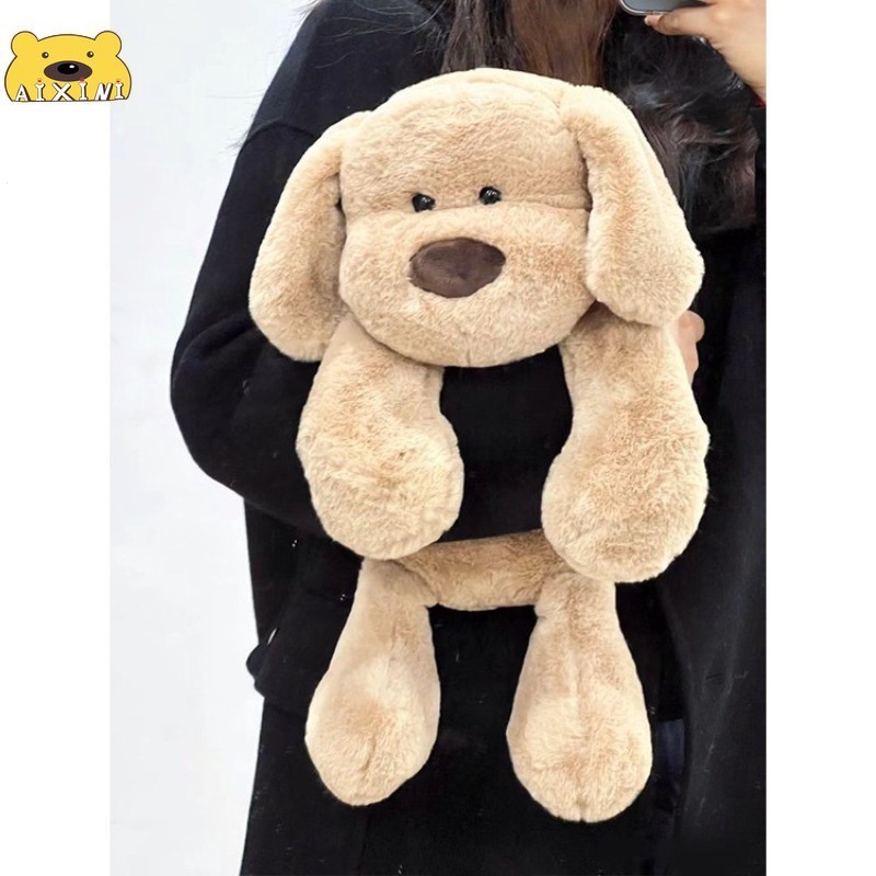 JFMM AIXINI Puppy Plush Toy Brown Dog Plusie Cute Little Milk Dog Plush ...