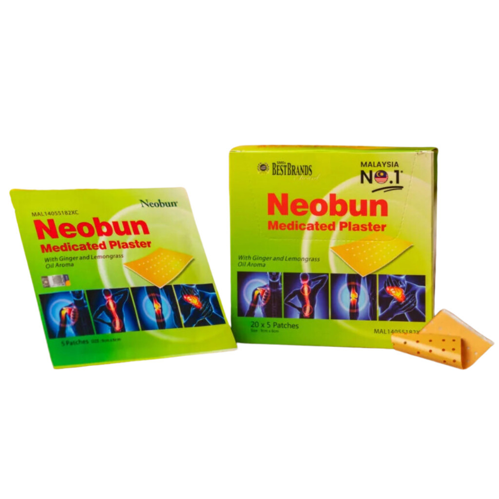 NEOBUN PLASTER WITH GINGER AND LEMONGRASS (5'S X 20 PKTS) | Shopee Malaysia