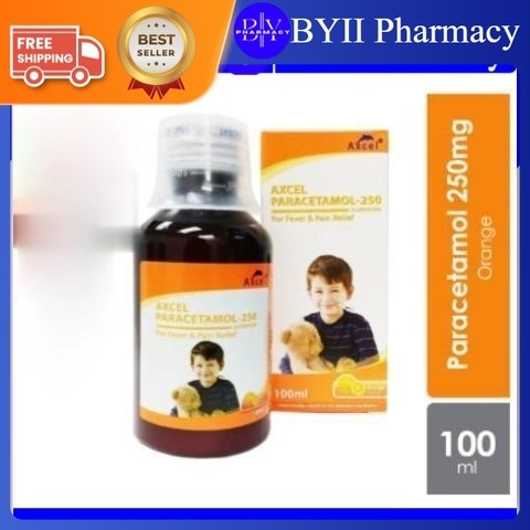 AXCEL PARACETAMOL 250MG SYRUP 100ML FOR FEVER & PAIN RELIEF | Shopee ...