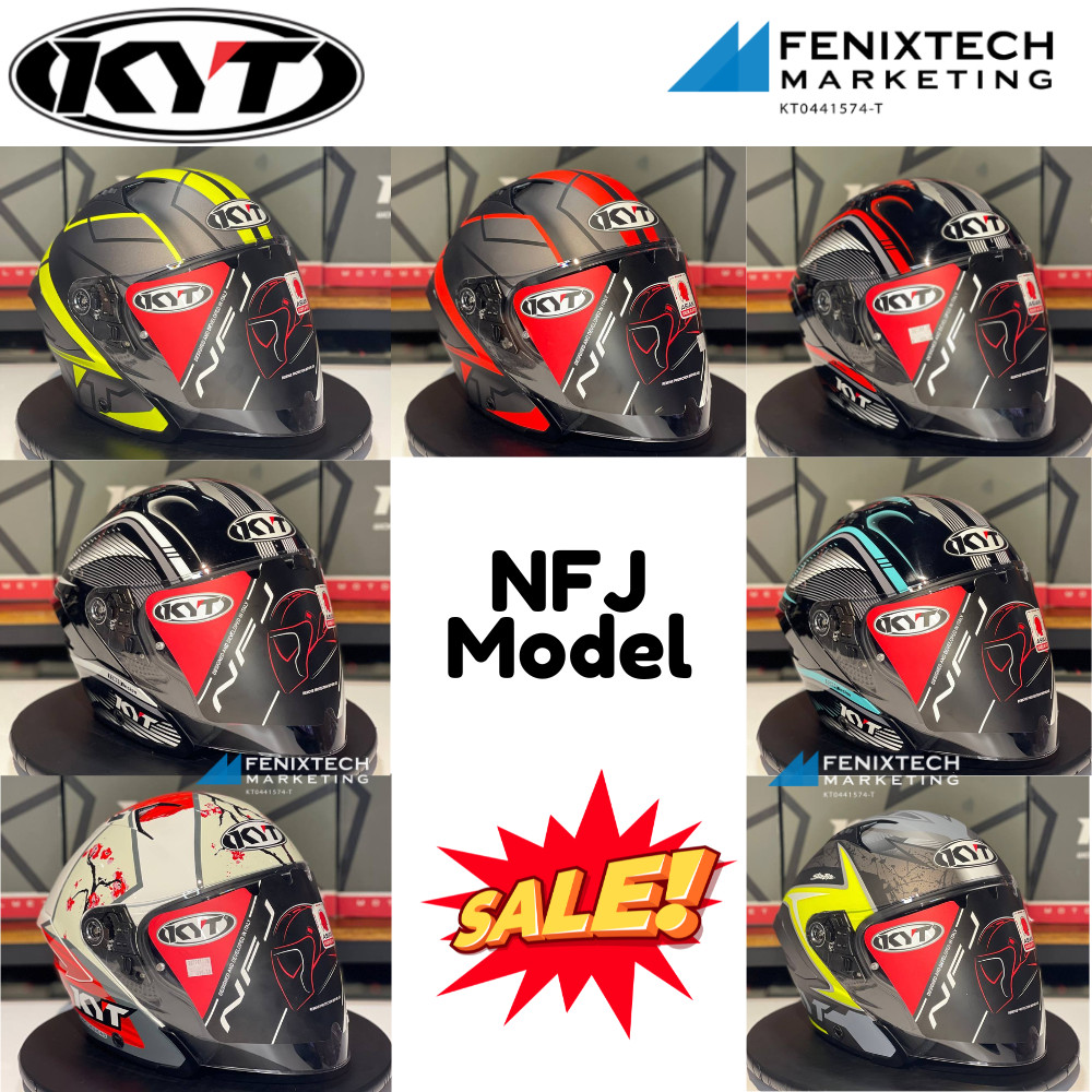 KYT NFJ OPEN FACE HELMET | TOPI KELEDAR KYT NFJ OPEN FACE | Shopee Malaysia