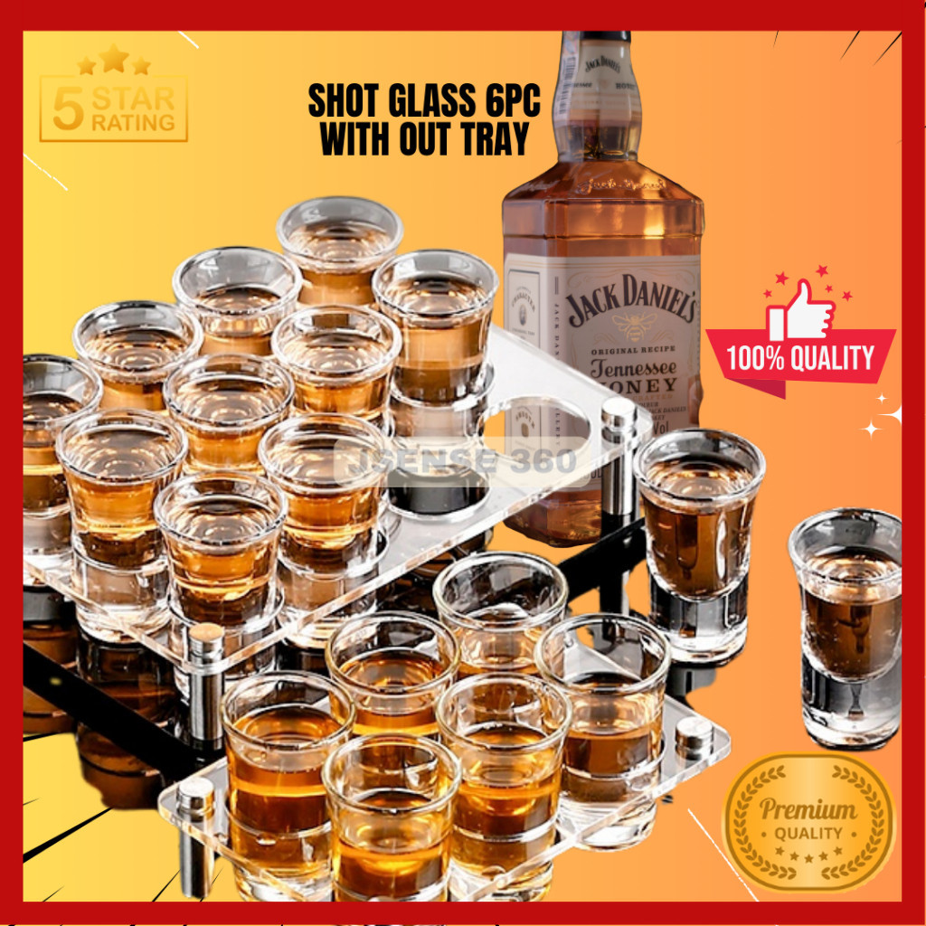 Shot Glass 6pc set Bar KTV 45ml/ 55ml /75ml Bullet Glass Small Spirit ...