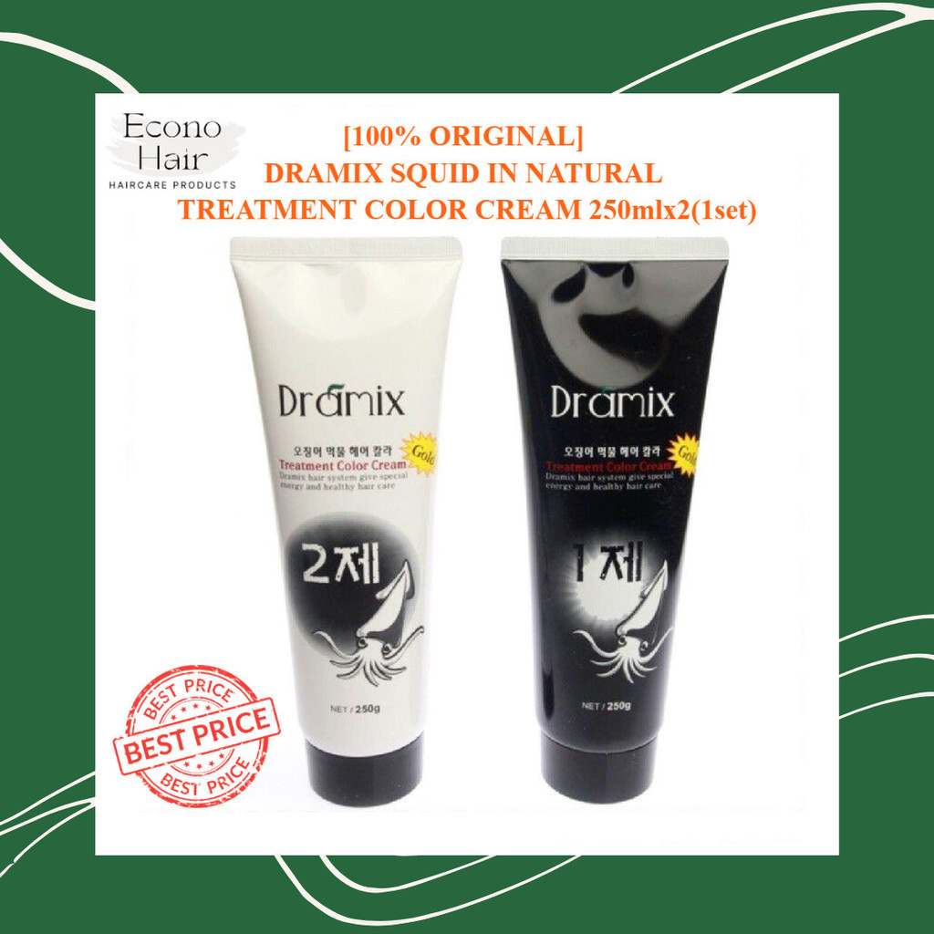 [100% ORIGINAL] DRAMIX SQUID IN NATURAL TREATMENT COLOR CREAM 250mlx2 ...