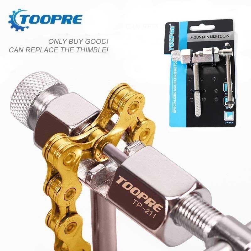 TOOPRE Bike Chain Breaker Bicycle Hand Repair Tool Screw Type Chain Rivet Extractor MTB Chain ...