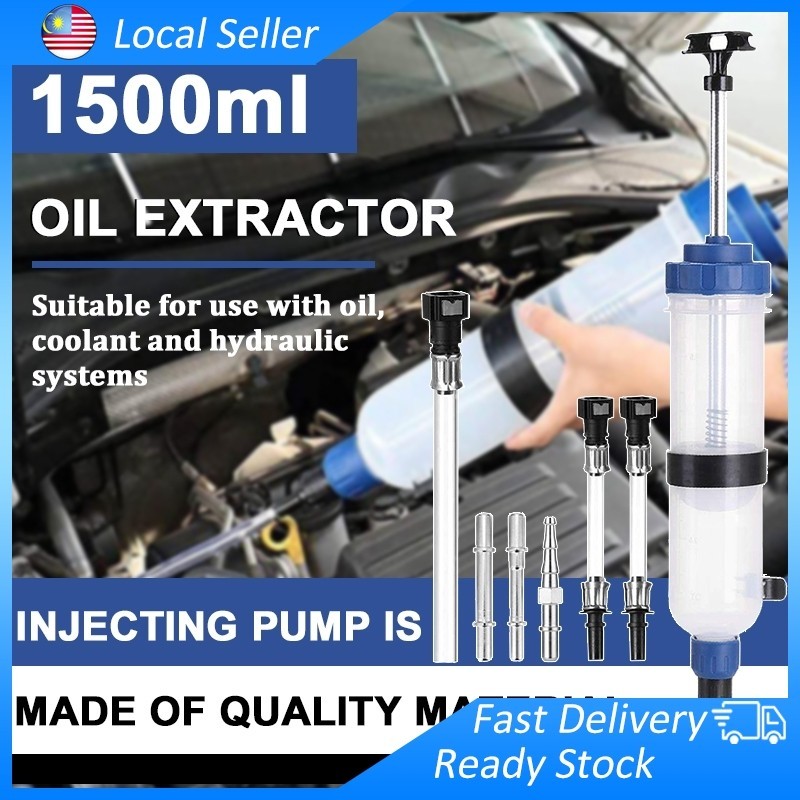 500/1500ML Car Oil Fluid Extractor Filling Syringe Pump Bottle Manual ...