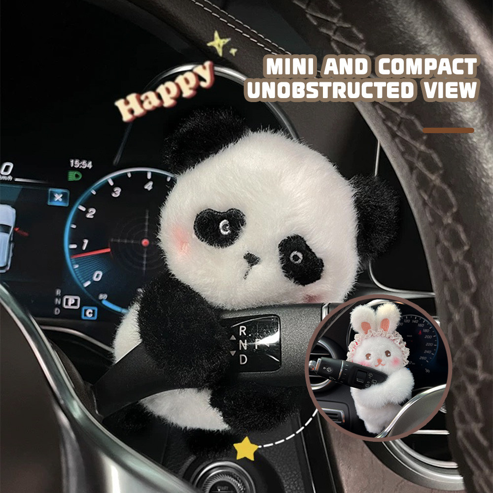 Cartoon Plush Toy Car Turn Signal Decoration Cute Panda Rabbit Wiper ...