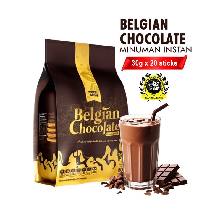 Low sugar low calories Choco Albab Belgian Chocolate Drink 20 Sachet ...