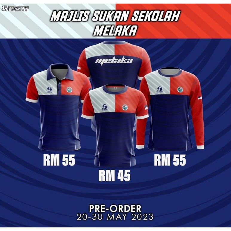 Melaka MSSM ATHLETIC JERSEY BY TRUSTED SHARKS | Shopee Malaysia