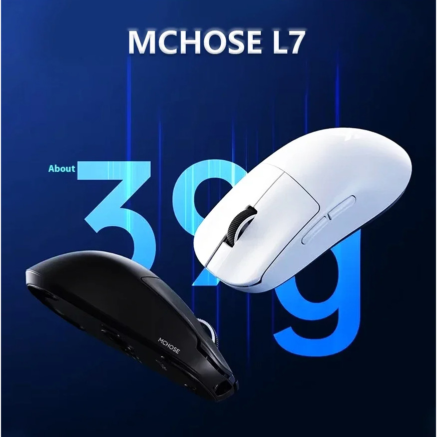 MCHOSE L7 Pro/Ultra PAW3395 8K Wireless Mouse Tri-mode 2.4G BT Rechargable Portable Lightweight ...