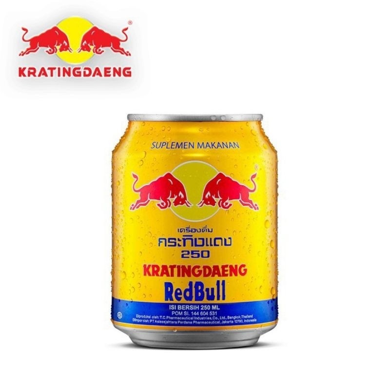 kratindaeng Red Bull Botol Kaleng Kemasan 250ml. | Shopee Malaysia