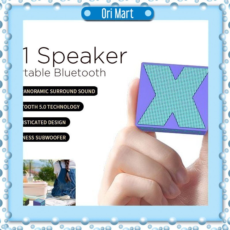 X1 Bluetooth 5.0 Mini Portable Speaker Stereo Surround Speakers Wireless Speaker Desktop 3D ...