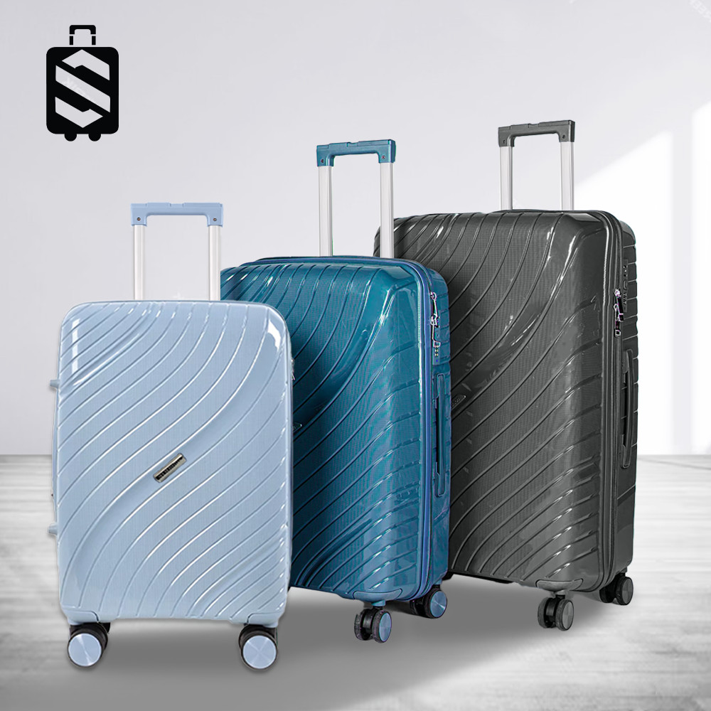 SKY TRAVELLER SKY386 Travel Trolley Case Luggage Double Zipper Bag ...