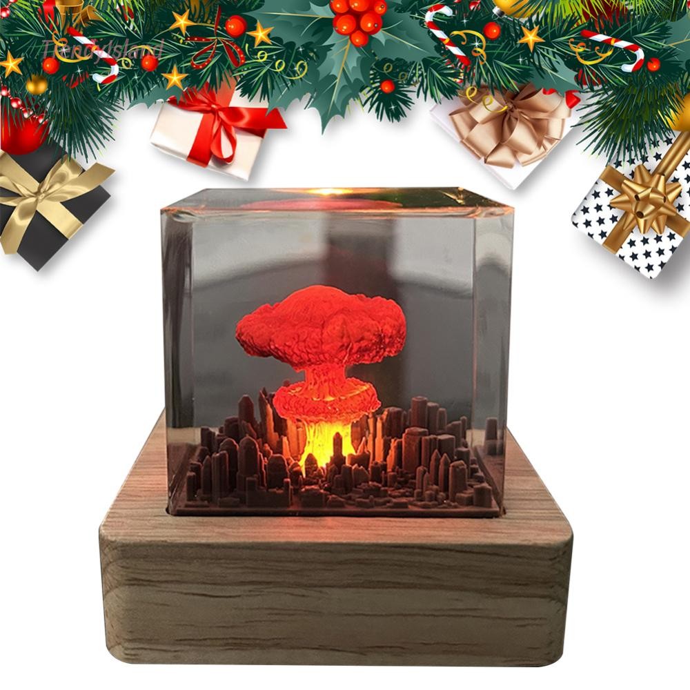 Nuclear Explosion Mushroom Cloud Lamp Resin Nuclear Bomb Model ...
