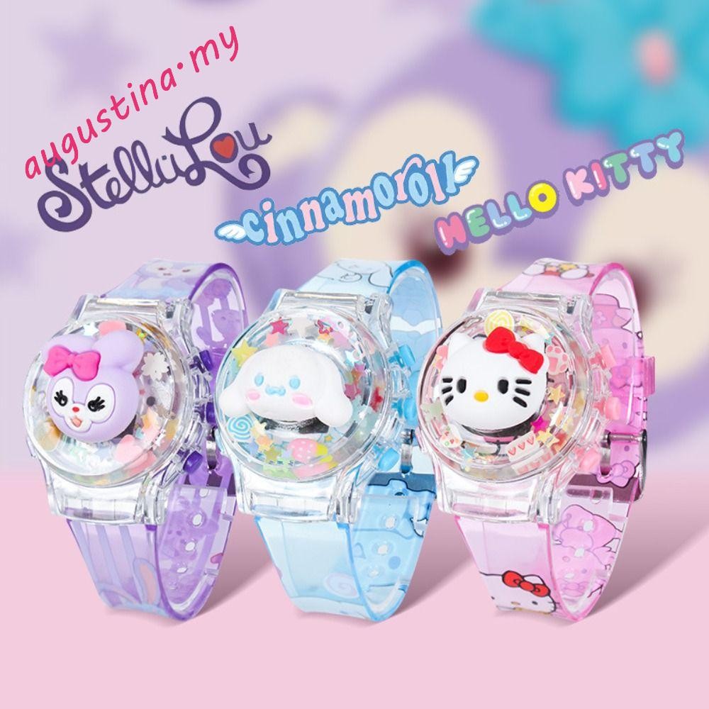 AUGUSTINA Rotating Luminous Music Watch, Kuromi Electronic Labubu Wrist ...