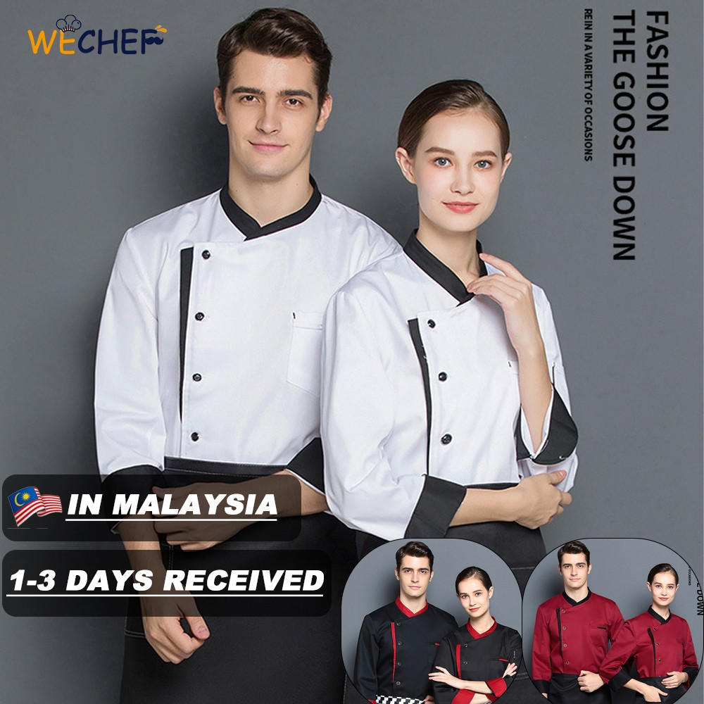 MALAYSIA READY STOCKChef Uniform Baju Shirt Jacket Hotel Chef Clothes ...