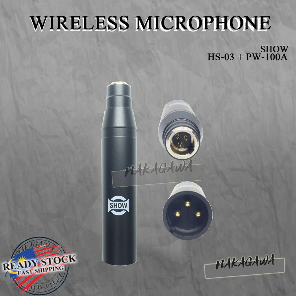 SHOW HS03 + PW100A 48V PHANTOM POWER IMAM HEADSET MICROPHONE WITH 5 METER CABLE | Shopee Malaysia