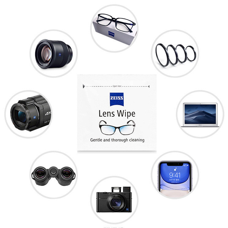 Zeiss Pre-moistened Lens Wipe Alcohol-Free Glasses Cloth Wipes Big ...