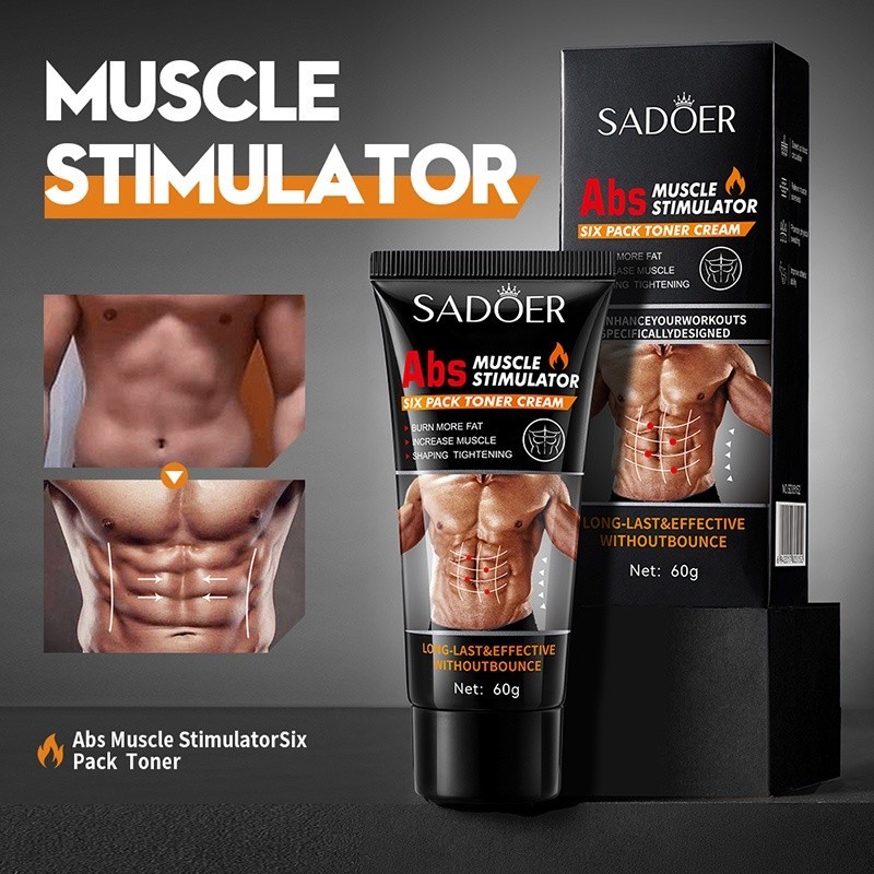 ROREC SADOER Men Abs Muscle Stimulator Six Pack Toner Cream Tummy Tuck ...
