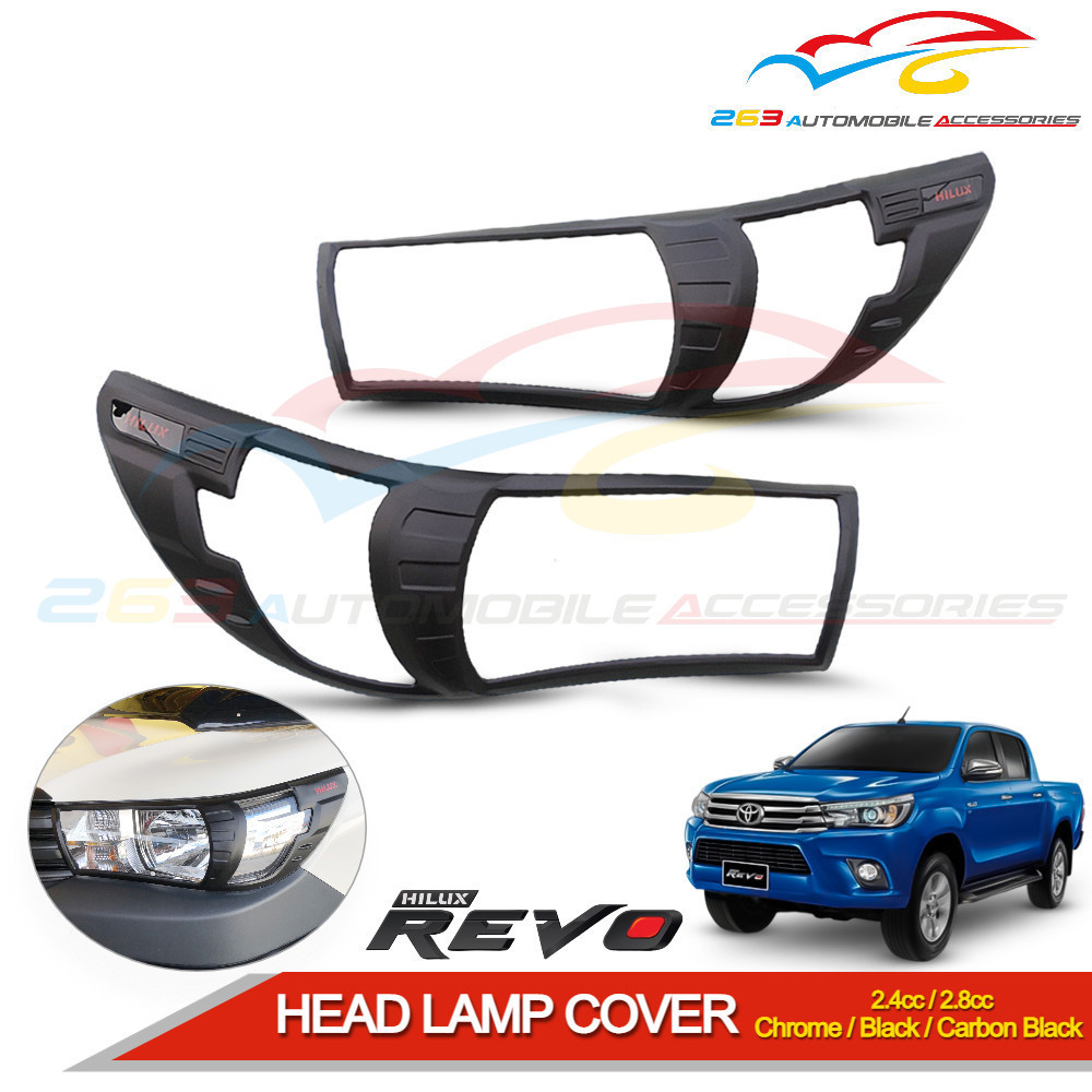 TOYOTA REVO ROCCO 2016-2020 HEAD LAMP COVER 2.4CC / 2.8CC (CHROME ...