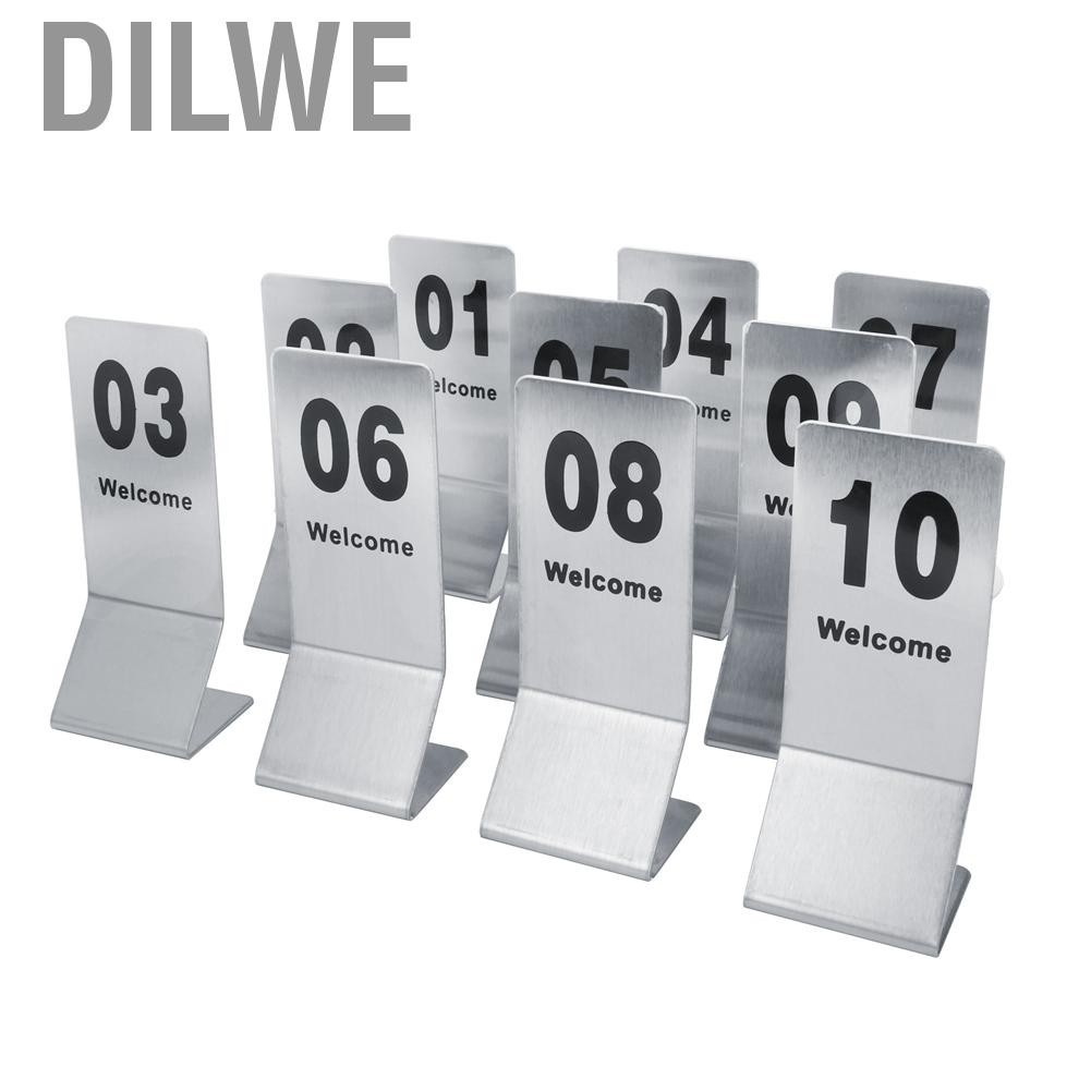 Dilwe Double-side Table Numbers Durable Reliable Stainless Steel ...