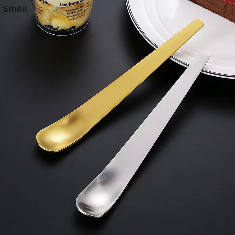 [Sme] Creative Long Handle Flat Head Spoon Stainless Steel Coffee Spoon ...