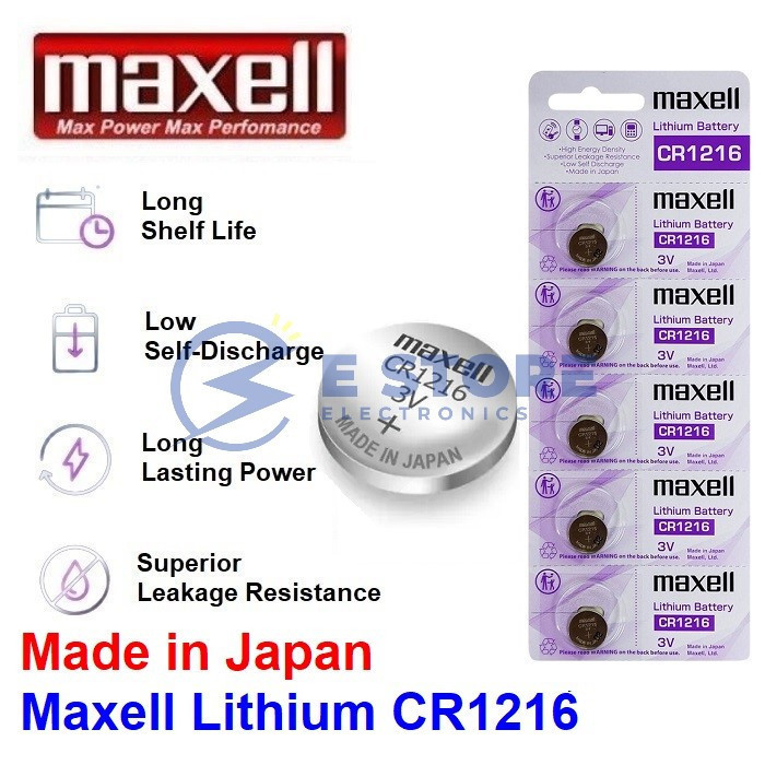 CR1216 GENUINE Maxell Lithium Battery 3V (Japan) | Shopee Malaysia