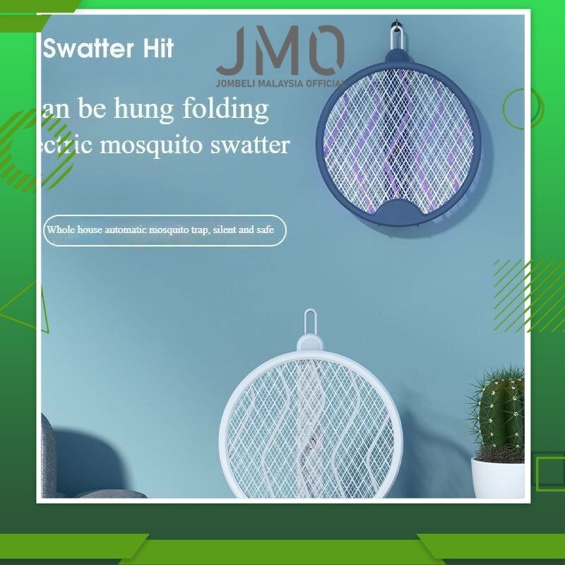 [JMO] Insect Racket Mosquito Foldable Swatter USB Rechargeable Dual ...
