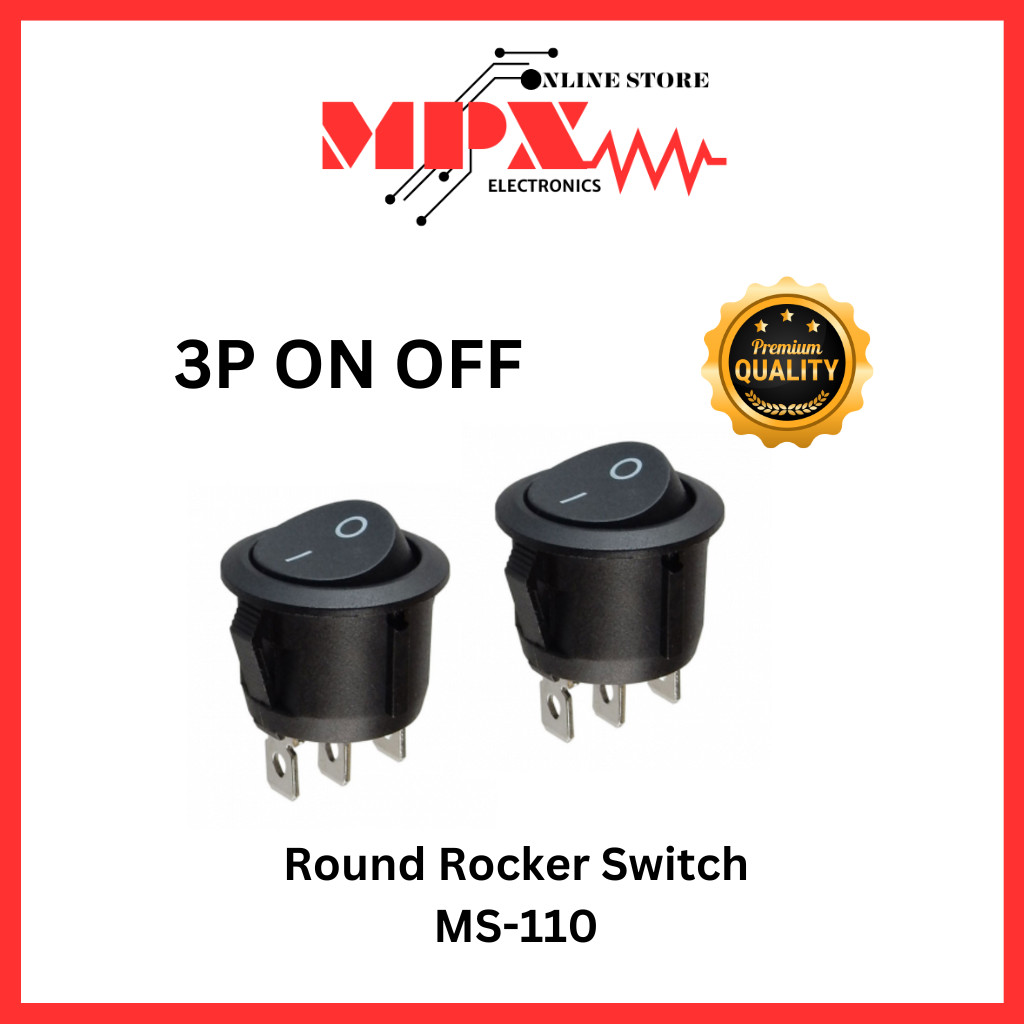 2 Pin/3 Pin On Off Round Rocker Switch | Shopee Malaysia