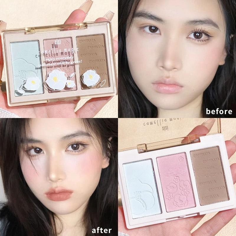 3 Color Facelift Powder Plate Pearl Light Fine Flash Bright Powder ...
