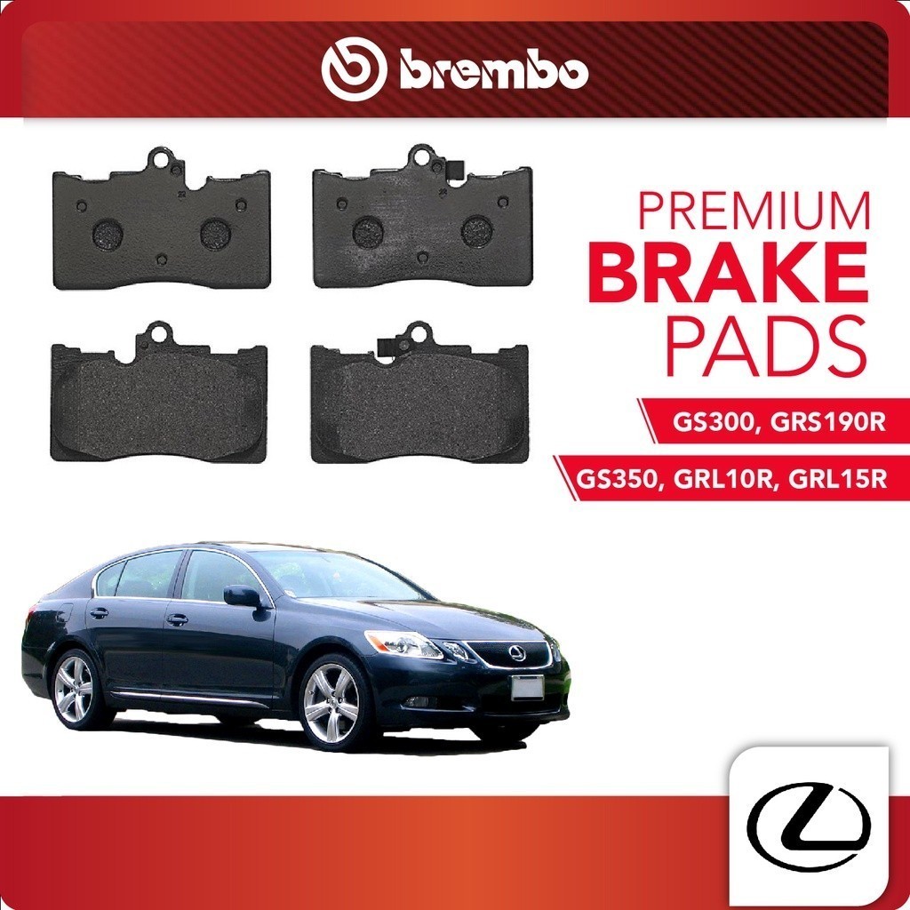 BREMBO Front Brake Pads (1 set) For Lexus GS300 GRS190R, Lexus GS350'13 ...