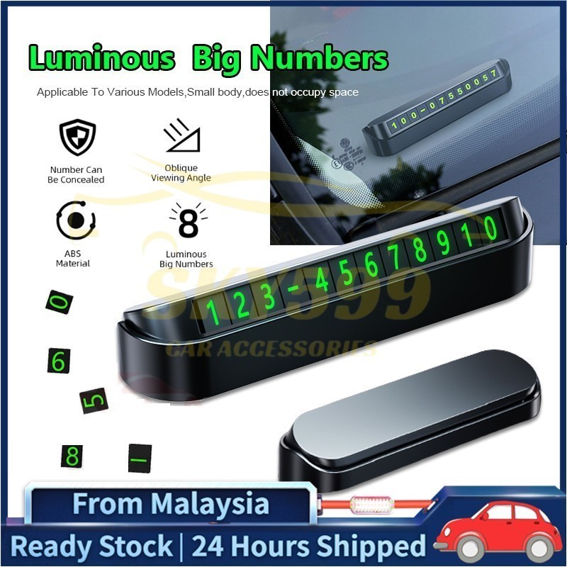 Car Phone Number Card Plate Car Park Stop Car Temporary Luminous ...