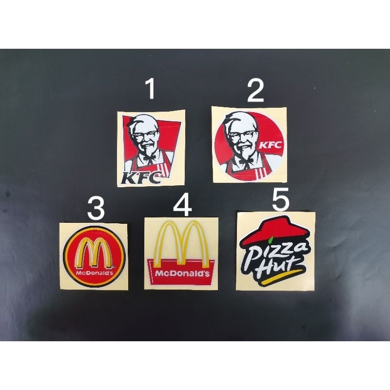 KFC/MCD McDonalds/Pizza Hut Sticker Cutting Overlapping/Reflective ...