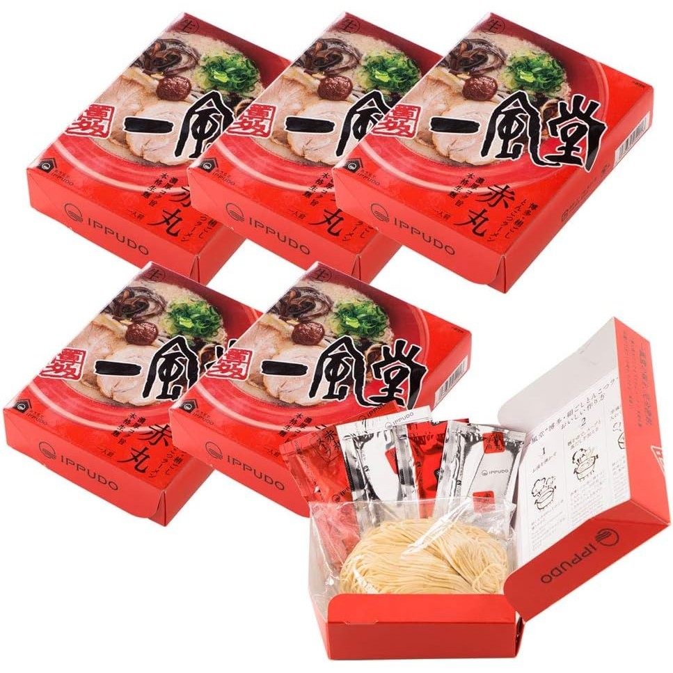 Ippudo Akamaru box 1 meal × 6 box Ramen set of famous shops | Shopee ...