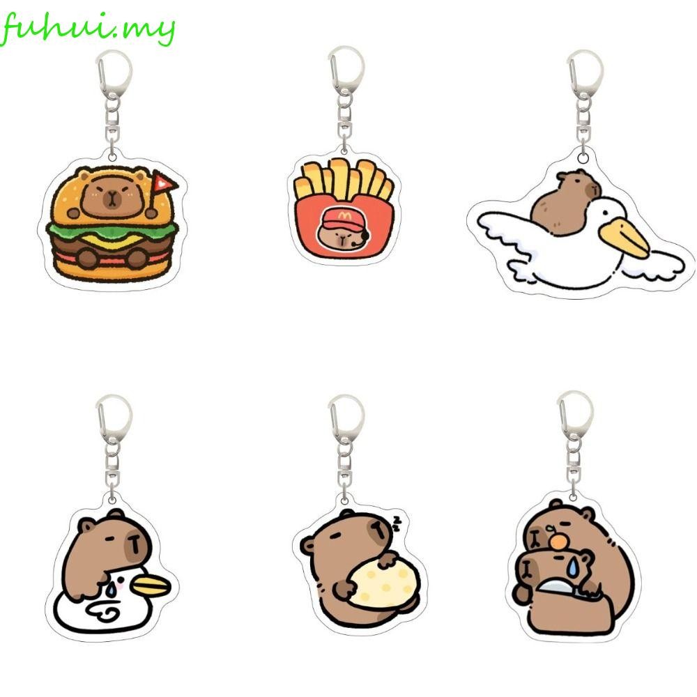 FUHUI Capybara Acrylic Keychain, Capybara Acrylic Capibara Bag Hanging ...