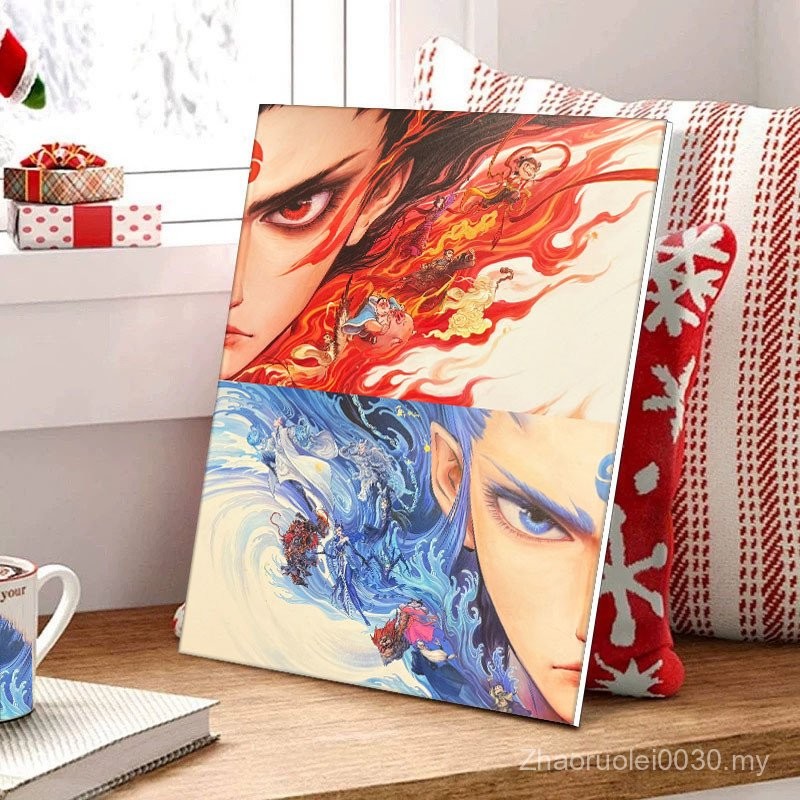 Nezha 2 Demon Child Haunted Sea Digital Oil Painting diy Filling ...