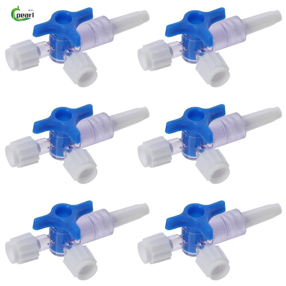 PEARL 6pcs 3-Way Valve, Male Lock 3-Way Stopcocks Ball Valve, Medical Plastic Luer Connections ...