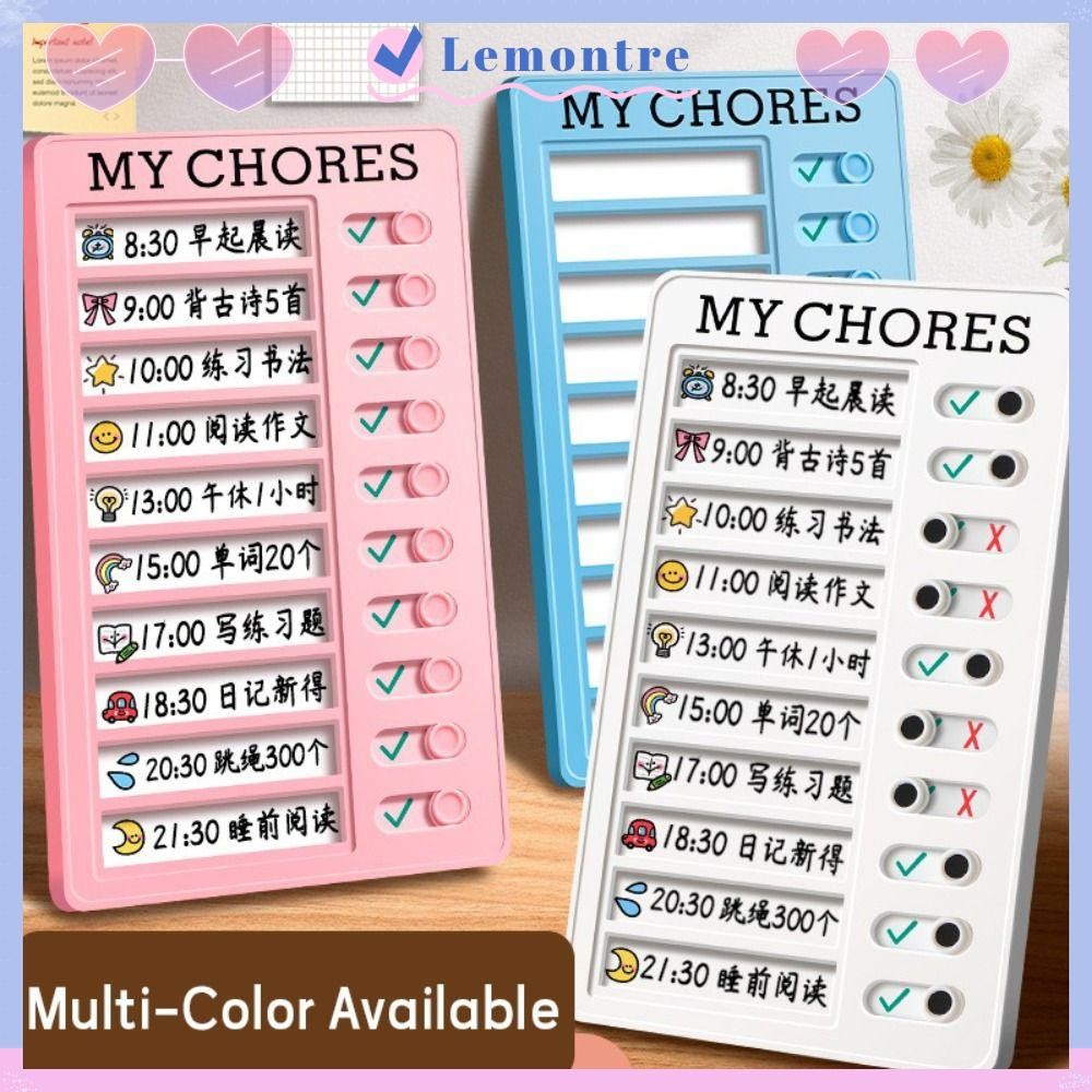 LEMONTRE My Chores Checklist, Detachable Self-discipline Daily Planner Memo, Multi Purpose ...