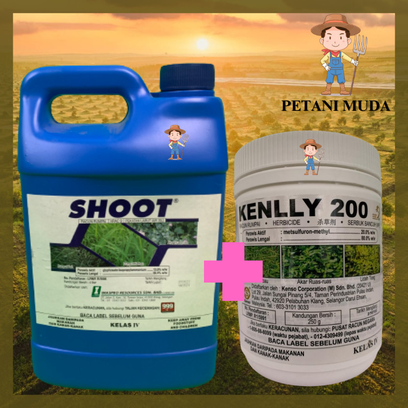 4L SHOOT + 250G KENLLY 200 (1 SET PACKAGE) RACUN RUMPUT KEMATIAN RUMPUT ...