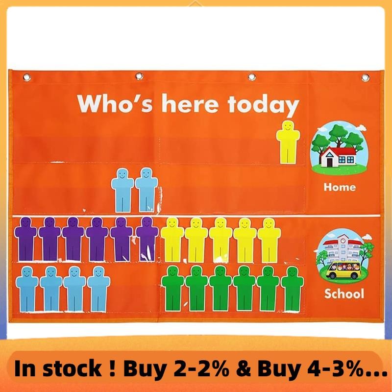 Classroom Attendance Chart Helping Hands Pocket Chart,Classroom ...
