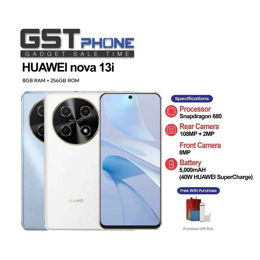 Huawei Nova 13i 8GB Ram+256GB Rom (Original Malaysia Set) With Premium Gift | Shopee Malaysia