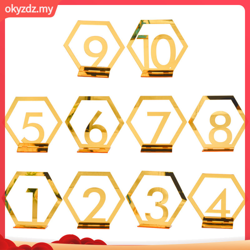 Table Number Stand Wedding Reception Signs Ceremony Plate Place Signage ...