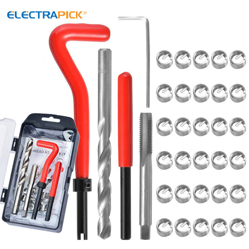 Thread Repair Kit, M6-M12 Thread Repair Insert Kit Compatible Hand Tool ...