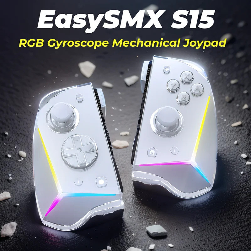 EasySMX S15 L/R JoyPad wireless RGB controller, compatible with Nintendo Switch/OLED, 6-axis ...