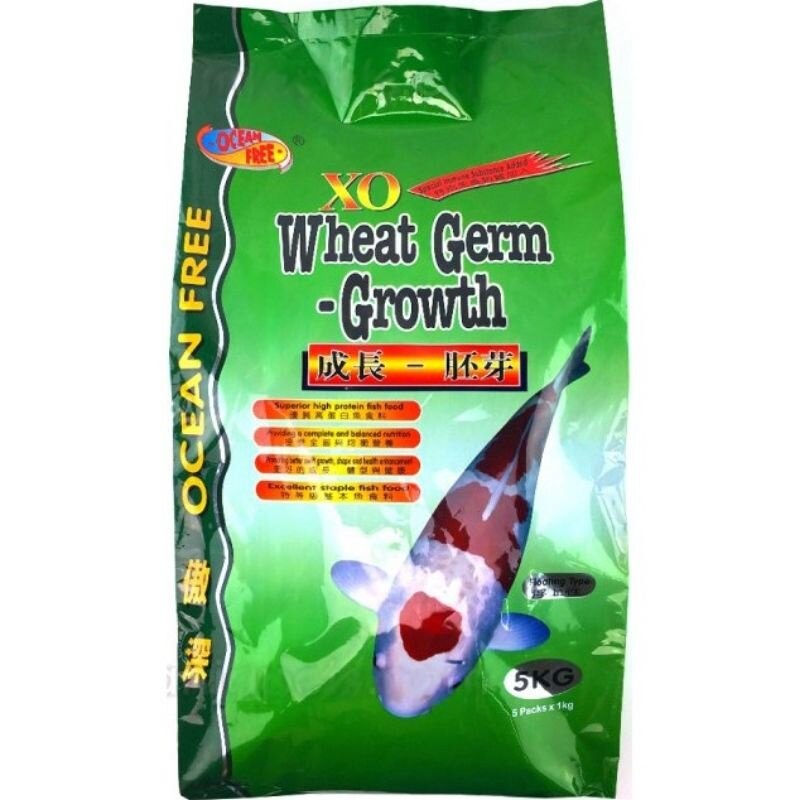 Ocean Free XO Wheat Germ - Growth Koi Fish Food (Large) 5kg | Shopee ...