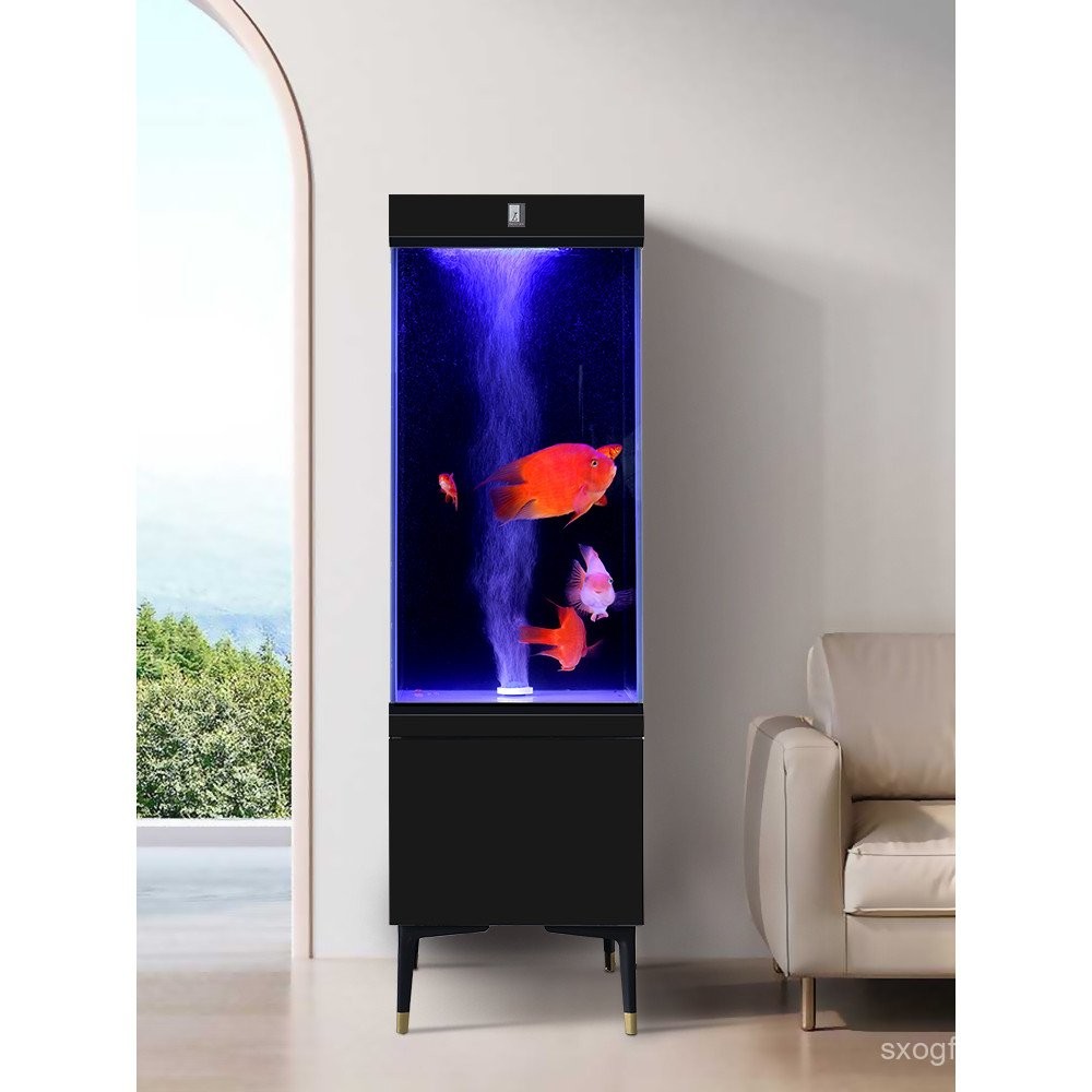 2024 New Style Ultra White Glass Vertical Fish Tank Water Circulation ...